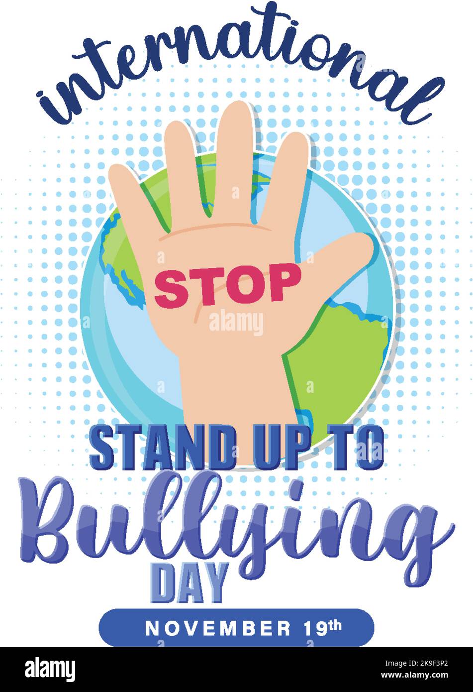 International stand up to bullying day poster design illustration Stock ...