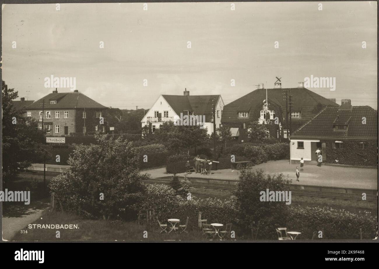 View of the station in Strandbaden, Höganäs Stock Photo - Alamy