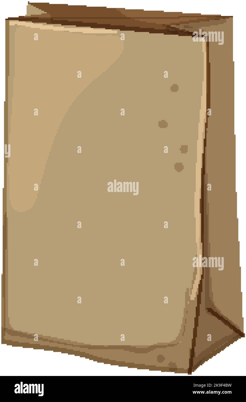 blank paper bag cartoon vector illustration Stock Vector Image & Art ...