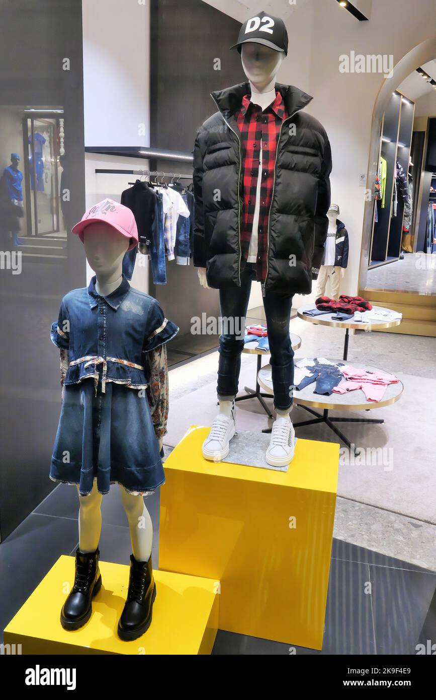 FASHIONABLE CLOTHING FOR CHILDREN ON DISPLAY AT DSQUARED2 FASHION ...