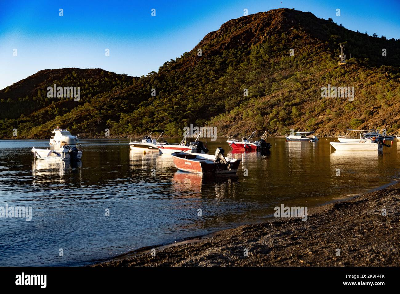 Boats standing on the sea, boats standing on the sea against the view ...