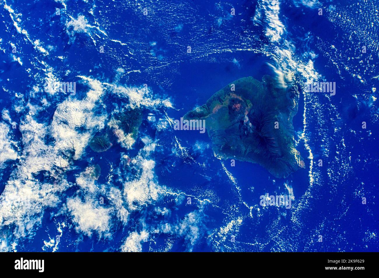 Hawaii seen from the ISS. Digital enhancement. Elements by NASA Stock ...