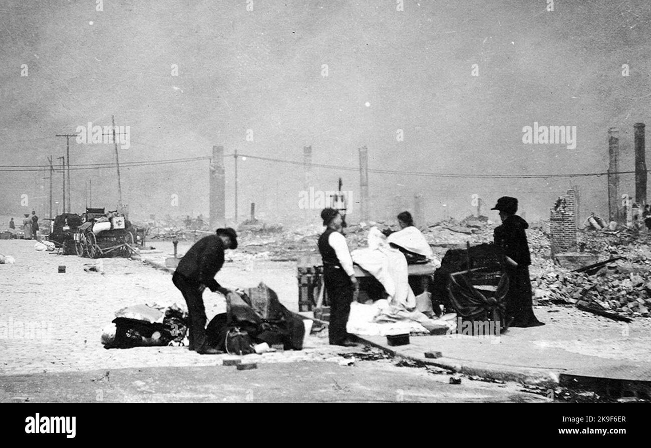 George R. Lawrence - View northeast from City Hall showing massive ...