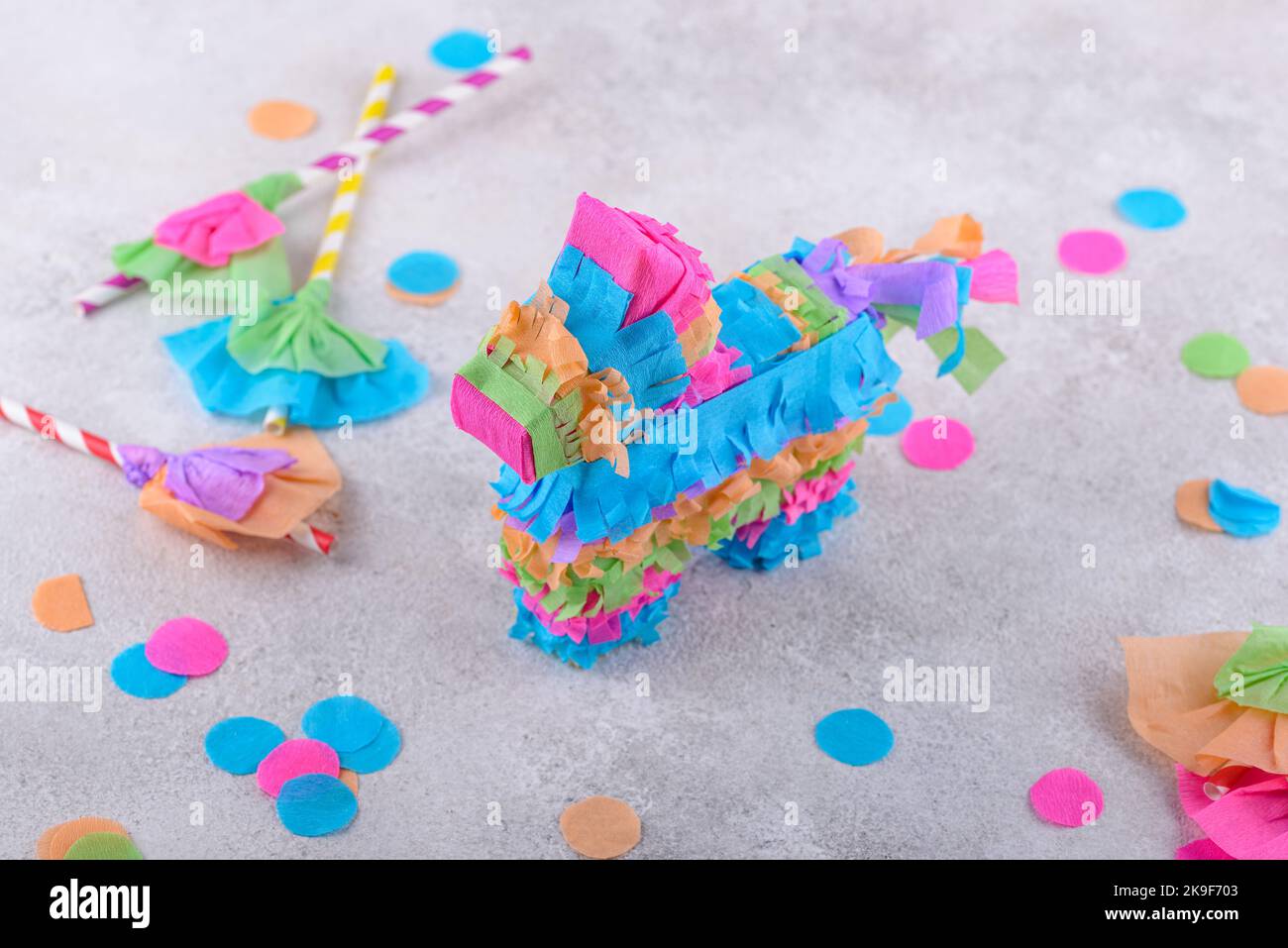 Traditional Mexican pinata in shape of donkey Stock Photo - Alamy