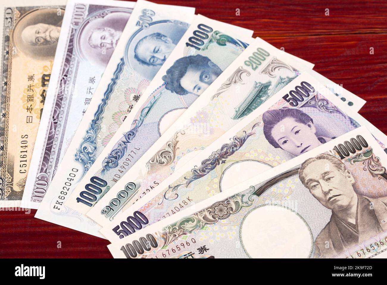 Japanese money - yen a business background Stock Photo - Alamy