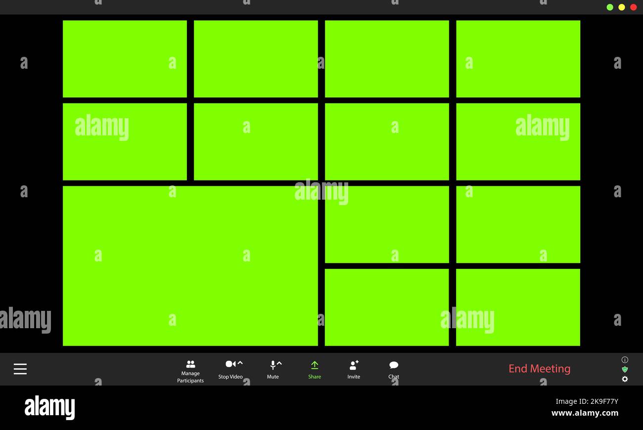 Video conference user interface. Video call window overlay Stock Vector ...