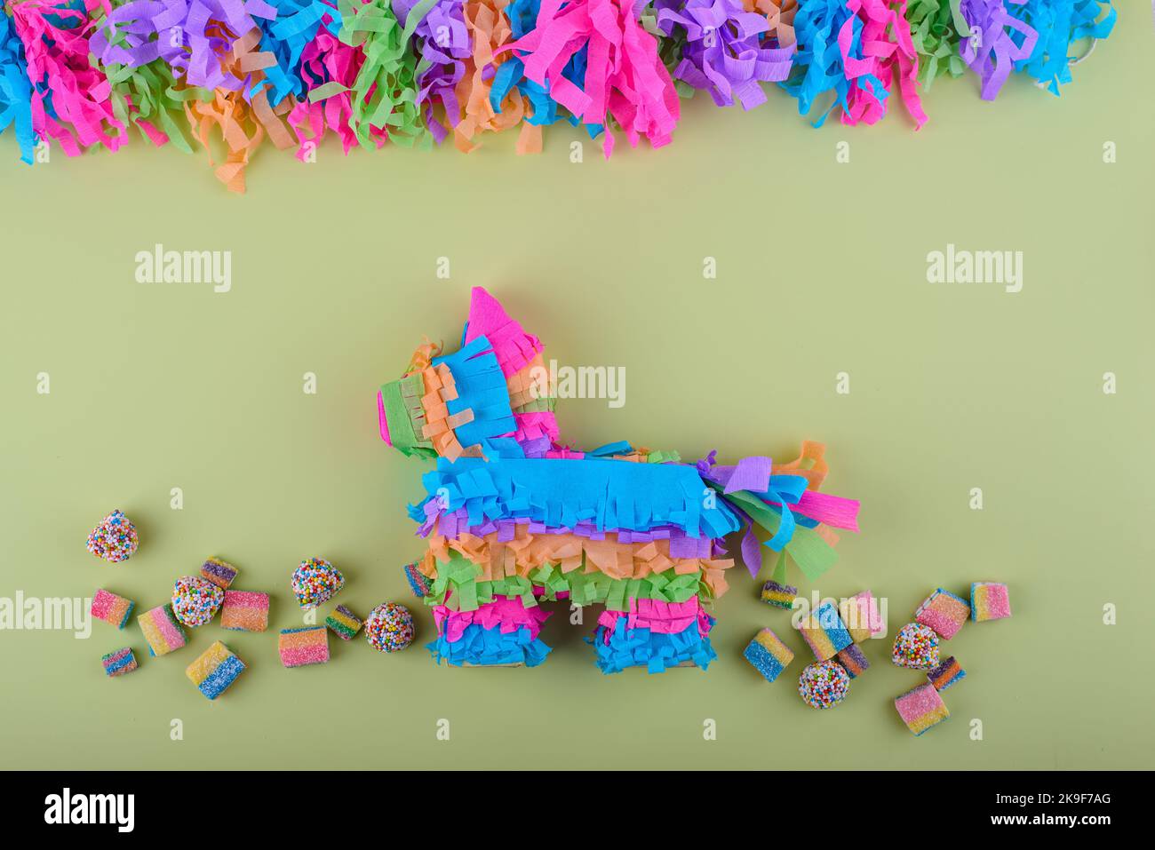 Traditional Mexican pinata in shape of donkey Stock Photo - Alamy