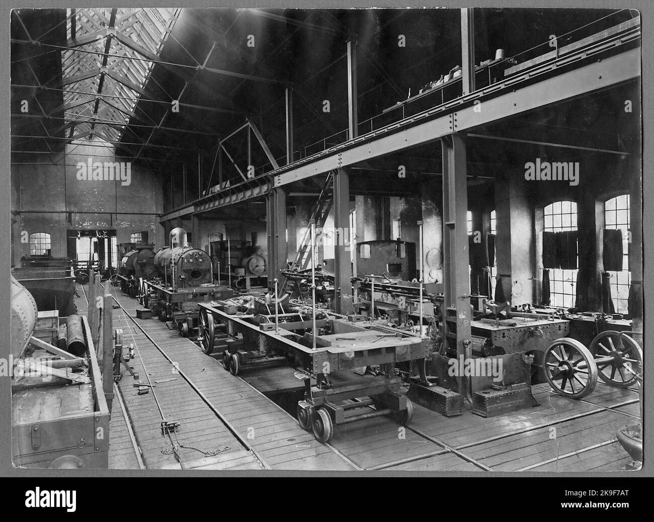 Interior from workshop. Steam boilers to steam locomotives Stock Photo ...