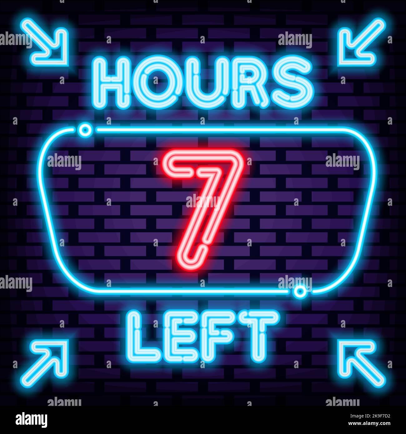 Hours left neon sign hi-res stock photography and images - Alamy