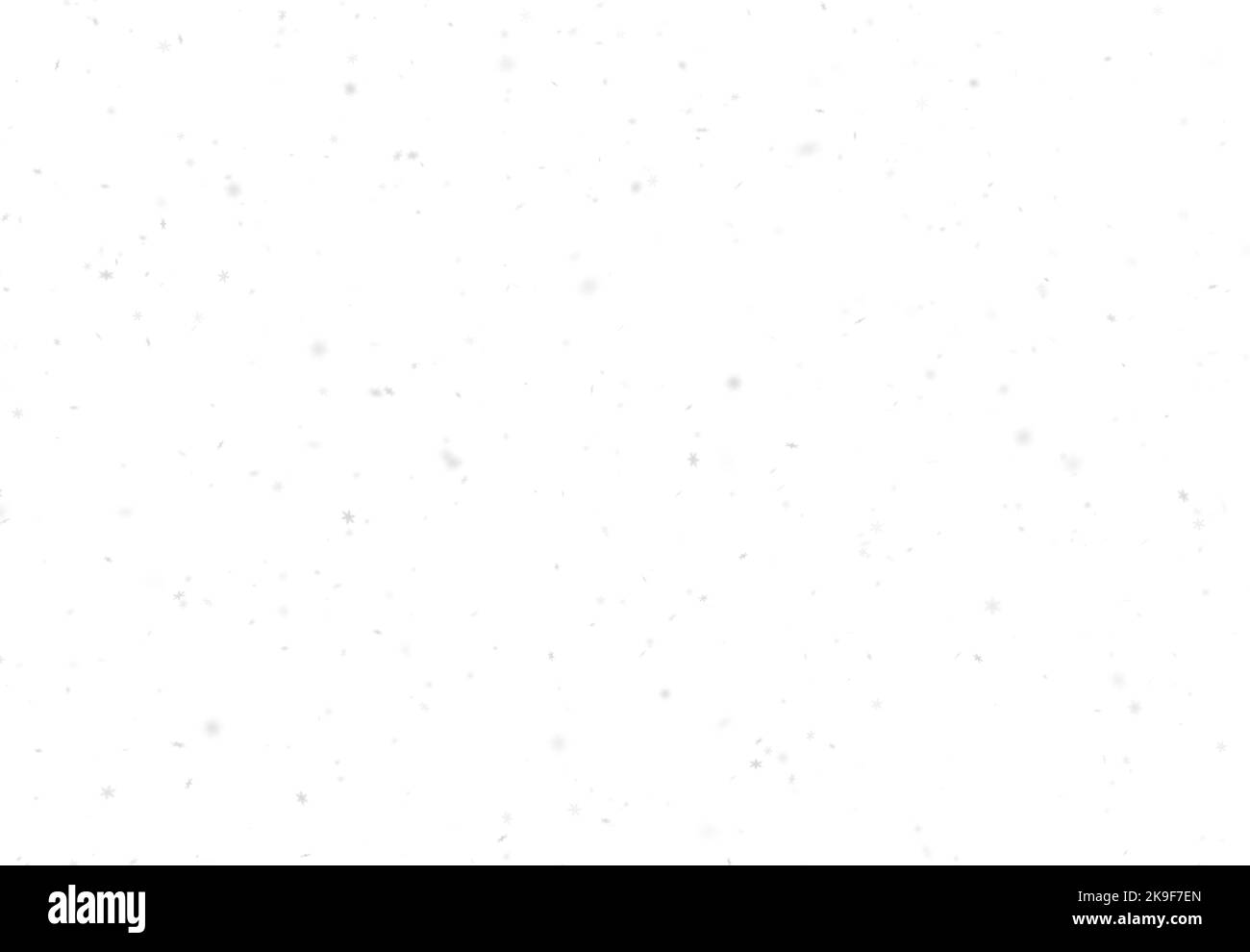 3d rendering of snowfall against blank white background. Seasonal ...