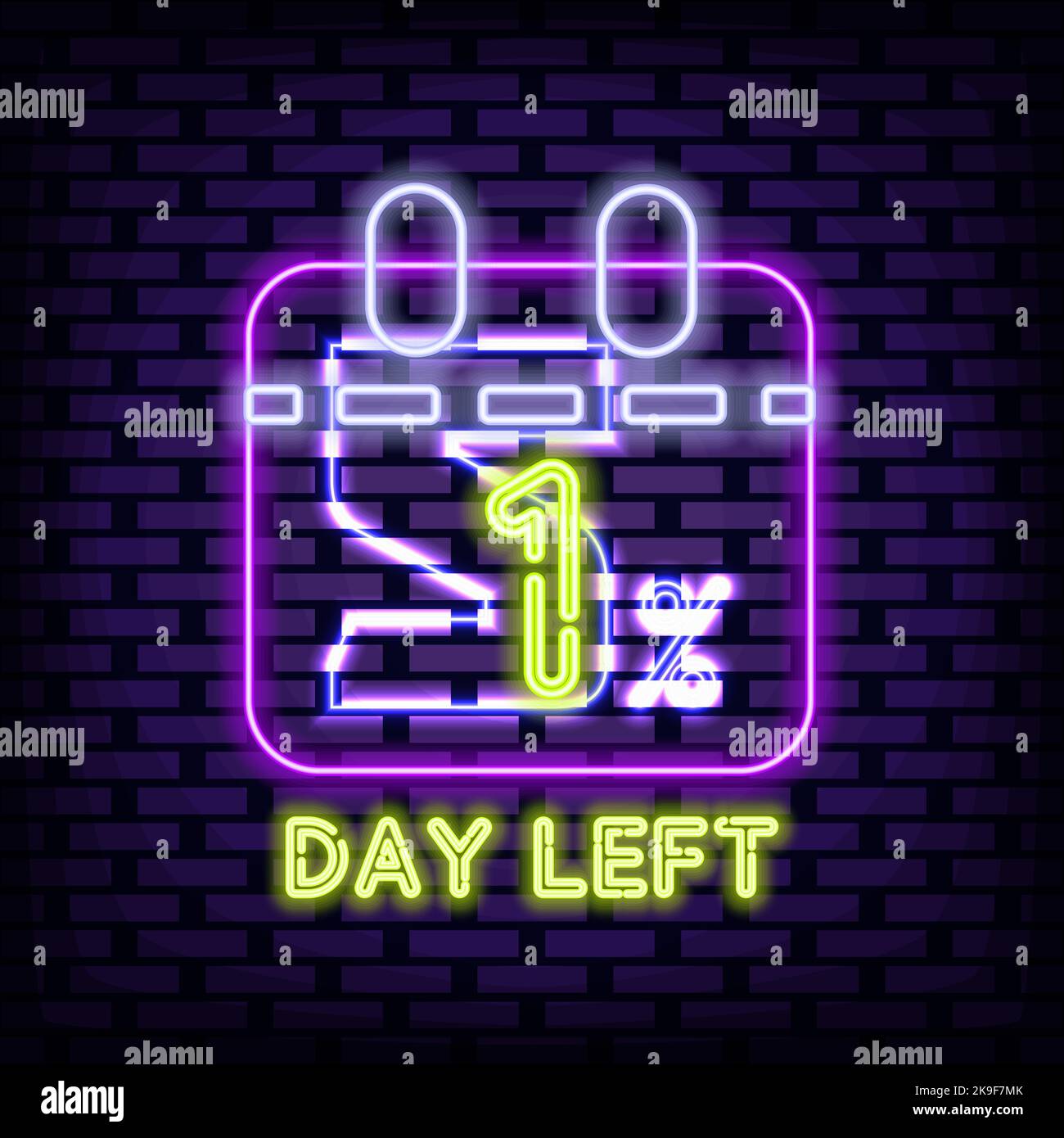 28 Days To Go Neon Sign Vector. Glowing with colorful neon light. Night ...
