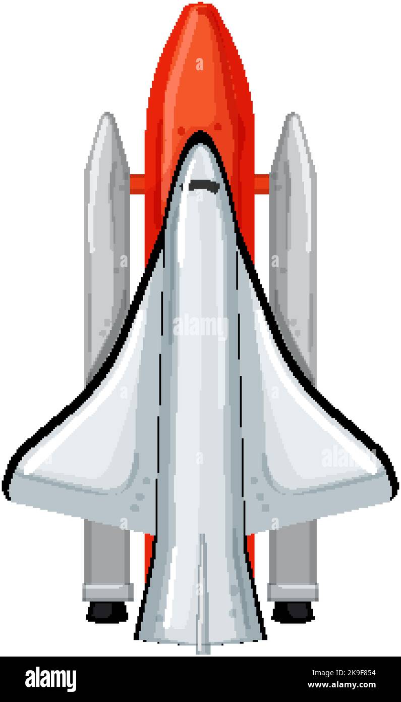 spaceship rocket toy cartoon vector illustration Stock Vector Image ...