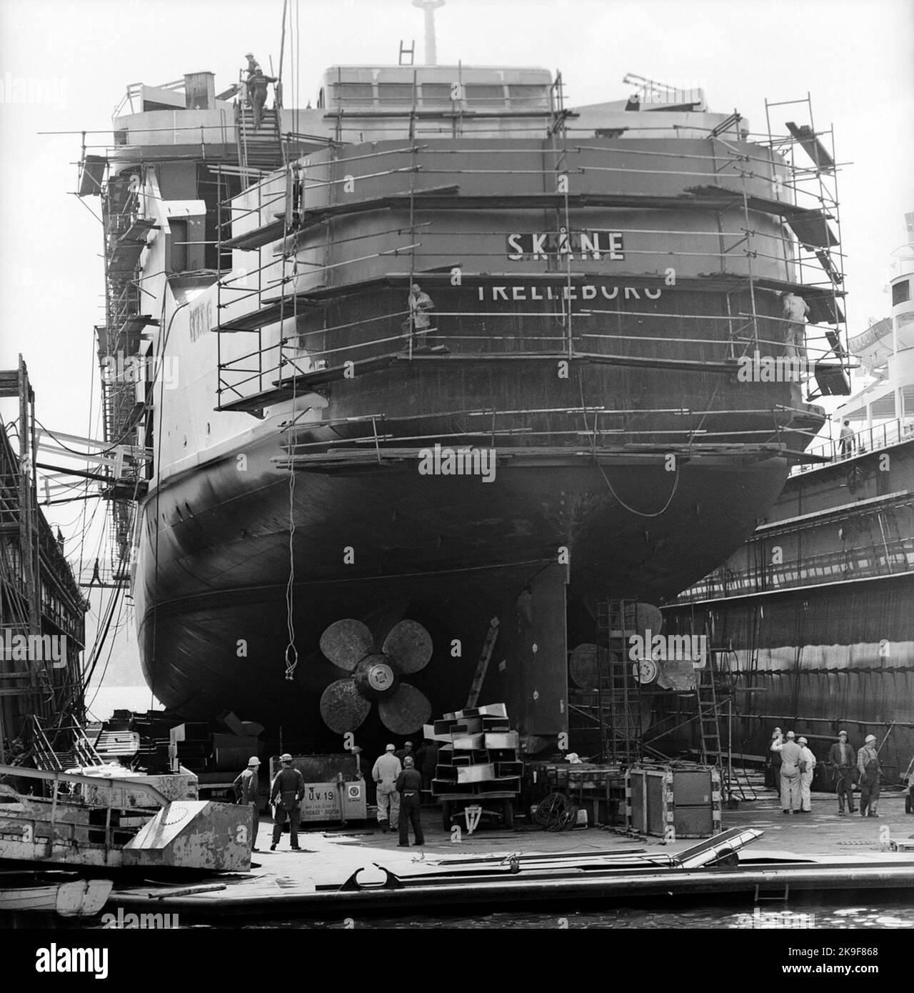 Shipyard. The train ferry Skåne Stock Photo - Alamy