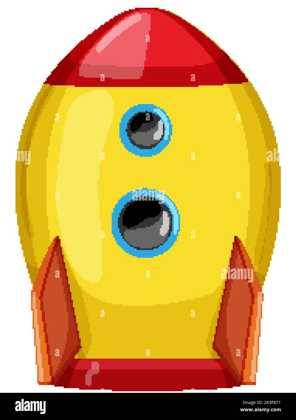 travel rocket toy cartoon vector illustration Stock Vector Image & Art ...