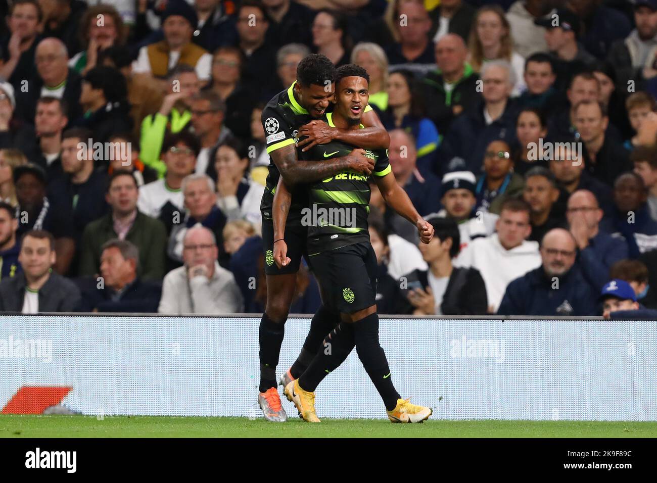 Marcus Edwards of Sporting CP celebrates after scoring a goal to make ...