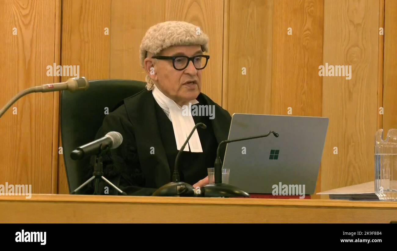 Screen grab taken from PA Video of Judge Richard Marks KC during a live ...