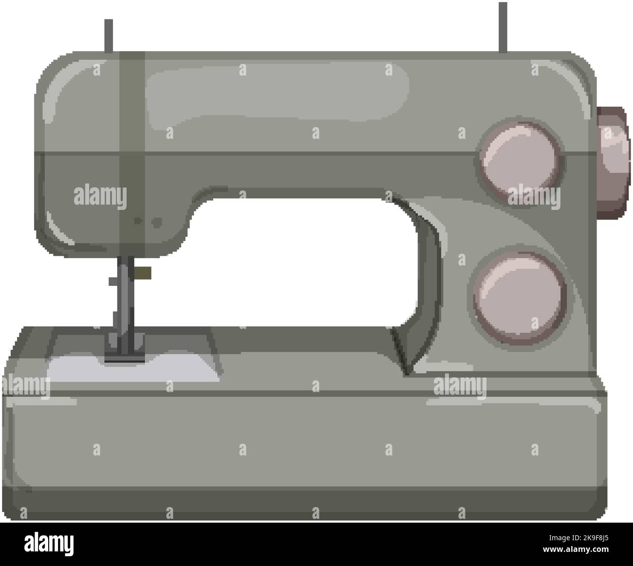 needle sew machine cartoon vector illustration Stock Vector Image & Art ...