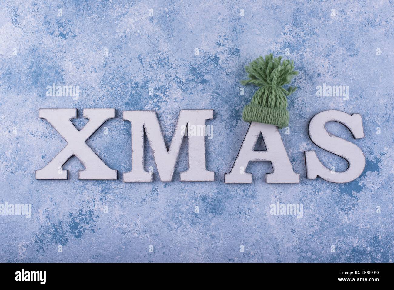 Christmas background with text XMAS Stock Photo - Alamy