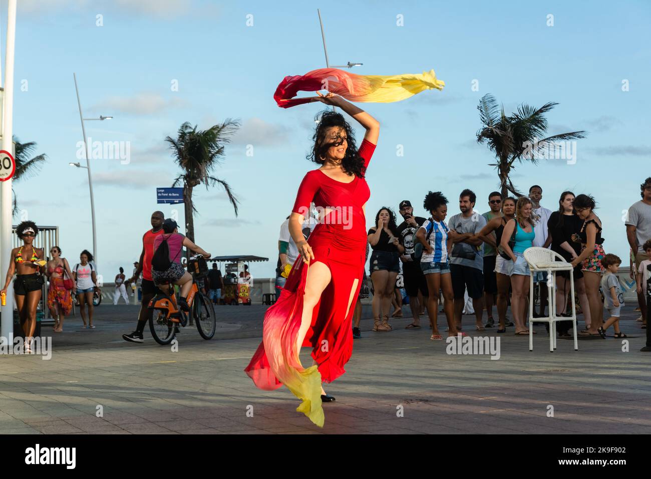 Salvador, Bahia, Brazil - October 22, 2022: A dancer performing street ...