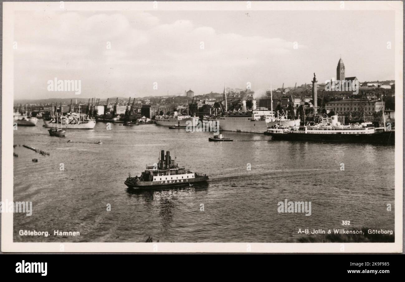 View over the inlet and the port of Gothenburg Stock Photo - Alamy