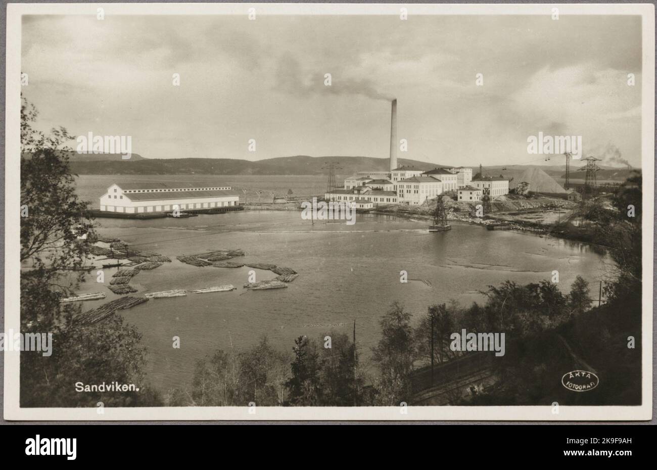 Sandviken's sulfate factory at the Ångerman River Stock Photo - Alamy