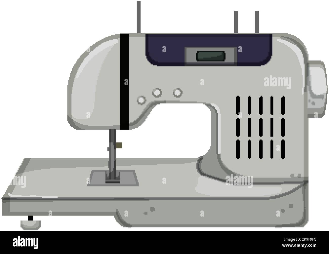 stich sew machine cartoon vector illustration Stock Vector Image & Art ...