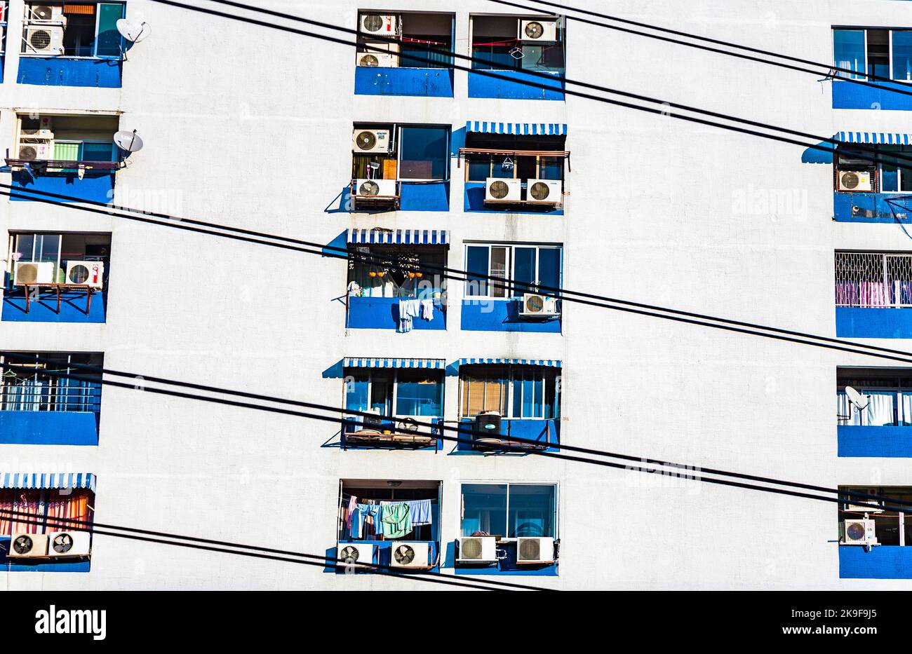 Bangkok, Thailand - December 21, 2009: facade of skyscraper with ...
