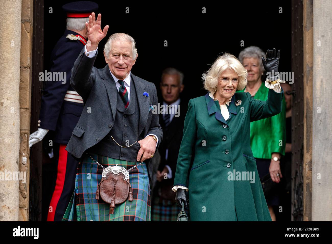 King Charles III and Queen Consort Camilla visit Dunfermline City ...