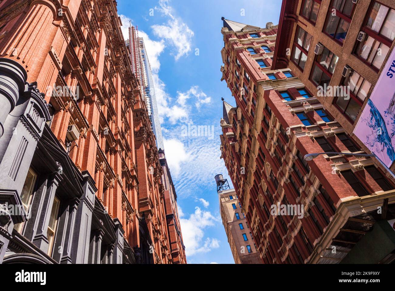 NEW YORK, USA JULY 9, 2010: beautiful Green Street in Manhattan with ...
