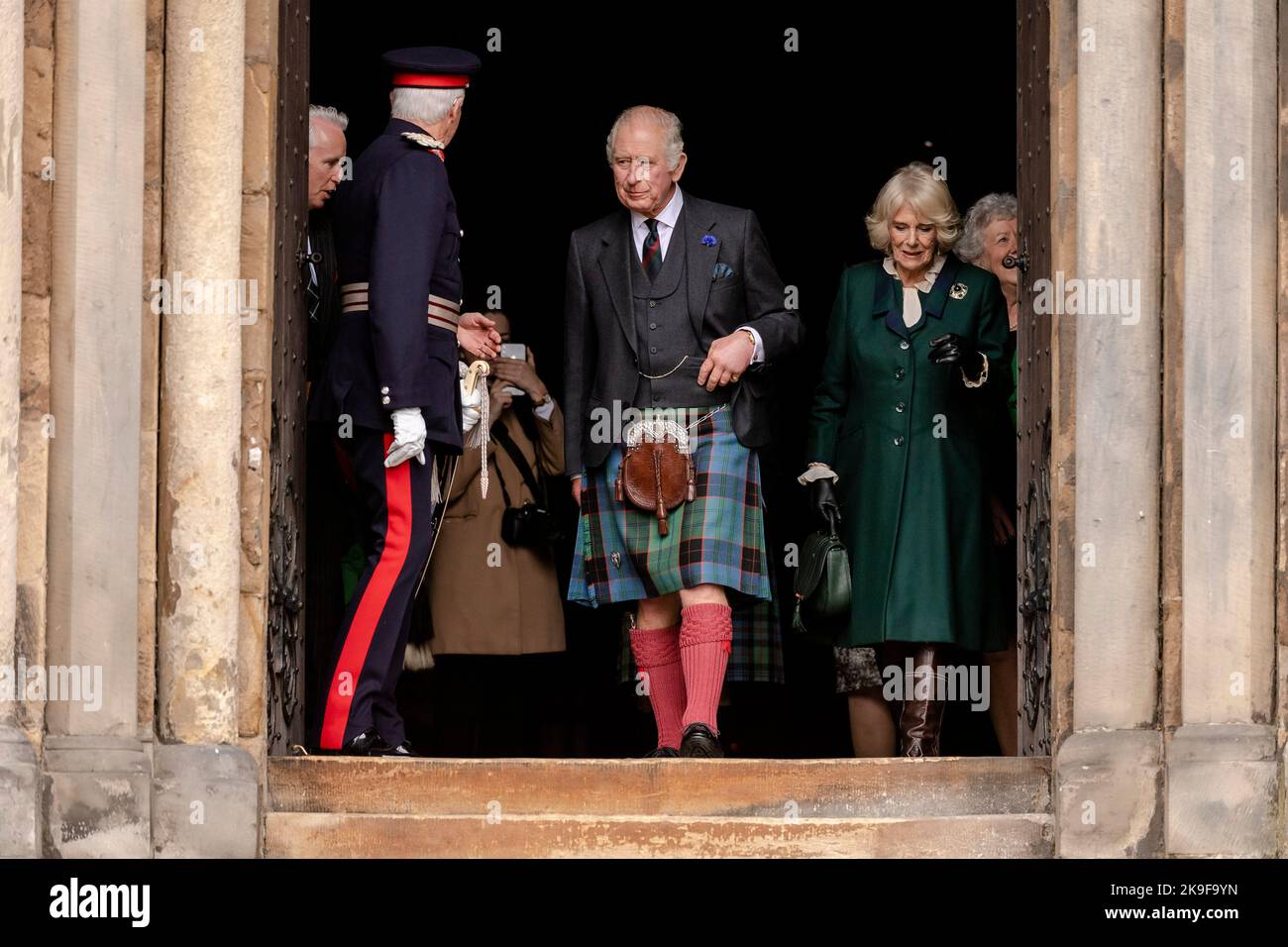 King Charles III and Queen Consort Camilla visit Dunfermline City ...