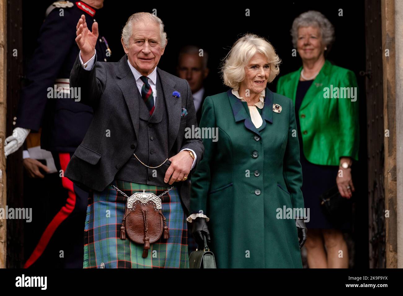 King Charles III and Queen Consort Camilla visit Dunfermline City ...