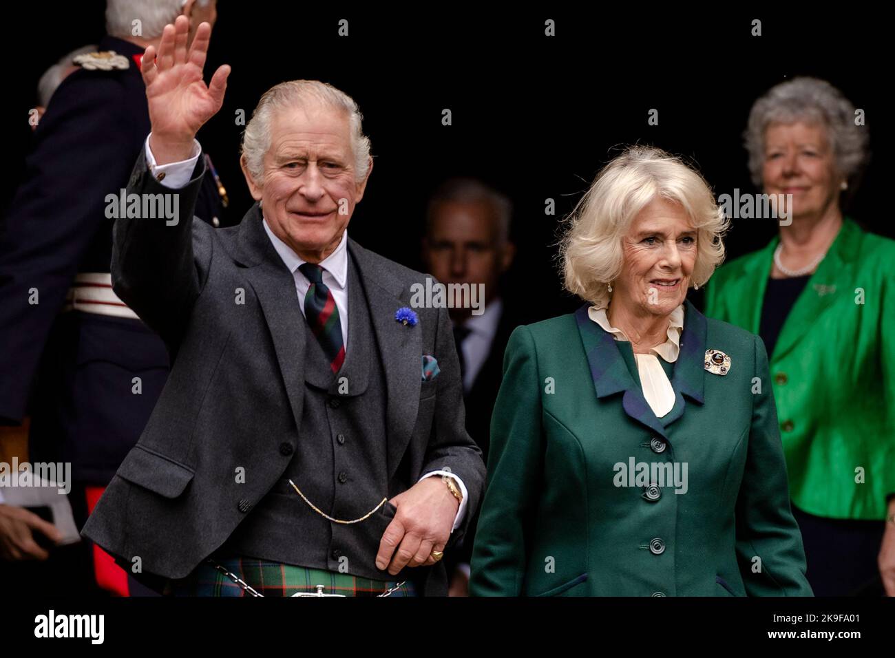 King Charles III and Queen Consort Camilla visit Dunfermline City ...