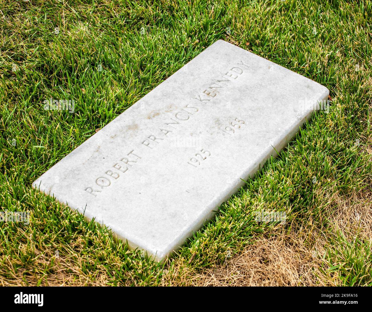 ARLINGTON, USA - JULY 15, 2010: grave of Robert Francis Kennedy in ...