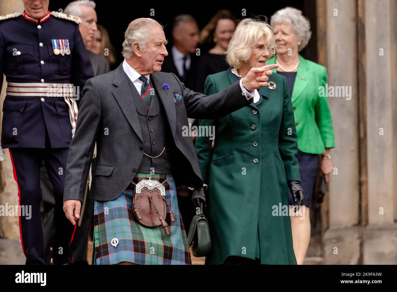 King Charles III and Queen Consort Camilla visit Dunfermline City ...