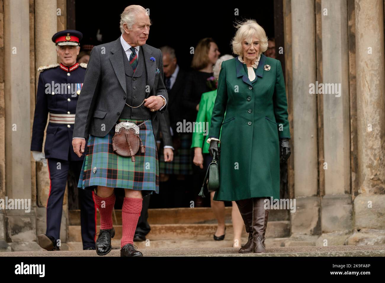 King Charles III and Queen Consort Camilla visit Dunfermline City ...