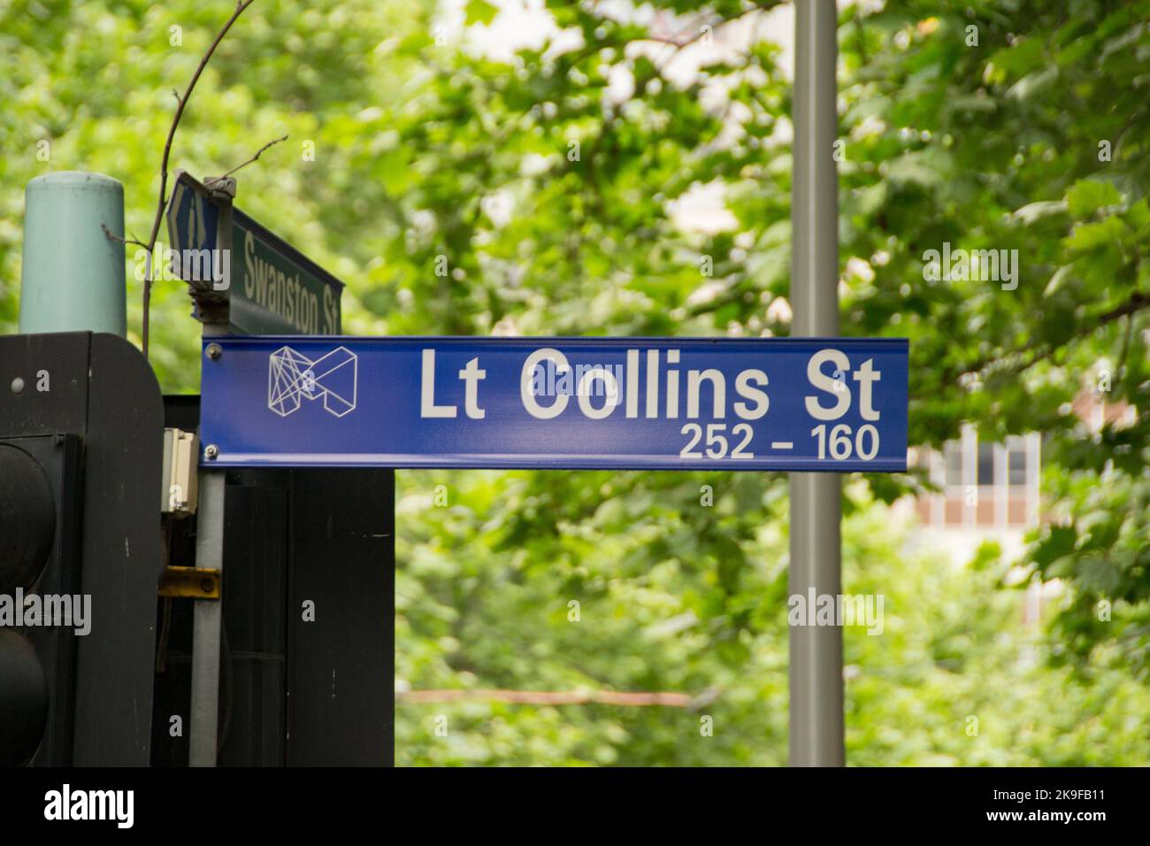 Collins street sign hi-res stock photography and images - Alamy