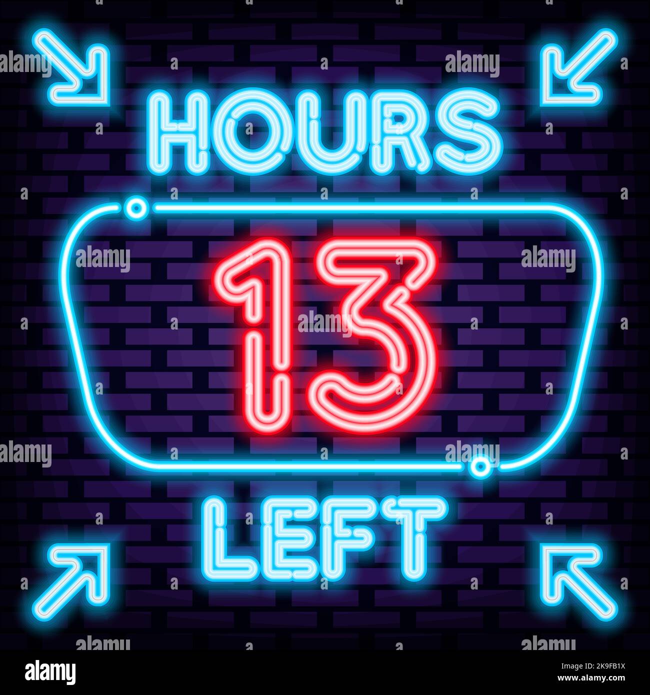 13 hours left Neon signboards. Bright signboard. Night bright ...