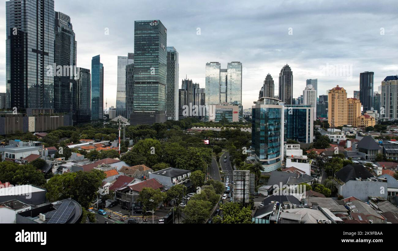 Aerial view of Asia Business concept for real estate - panoramic modern ...