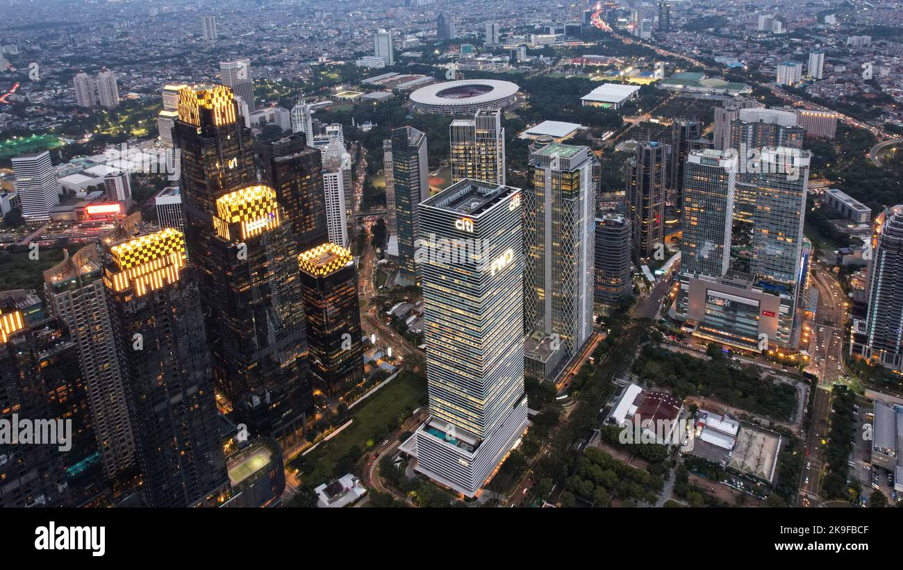 Aerial view of Asia Business concept for real estate - panoramic modern ...