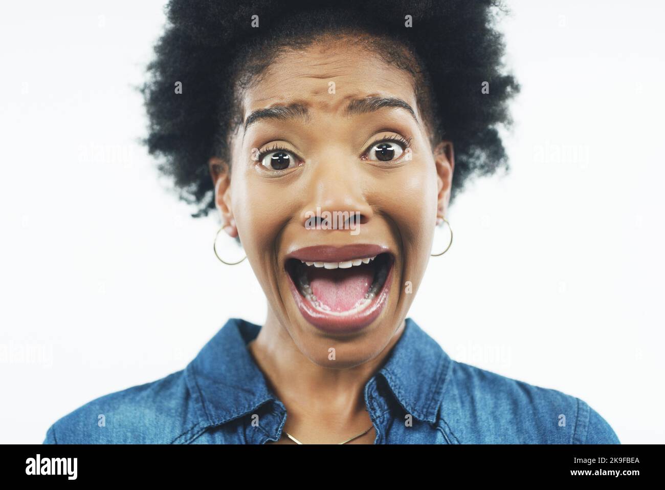 Thats unbelievable. Studio shot of an attractive young woman looking ...