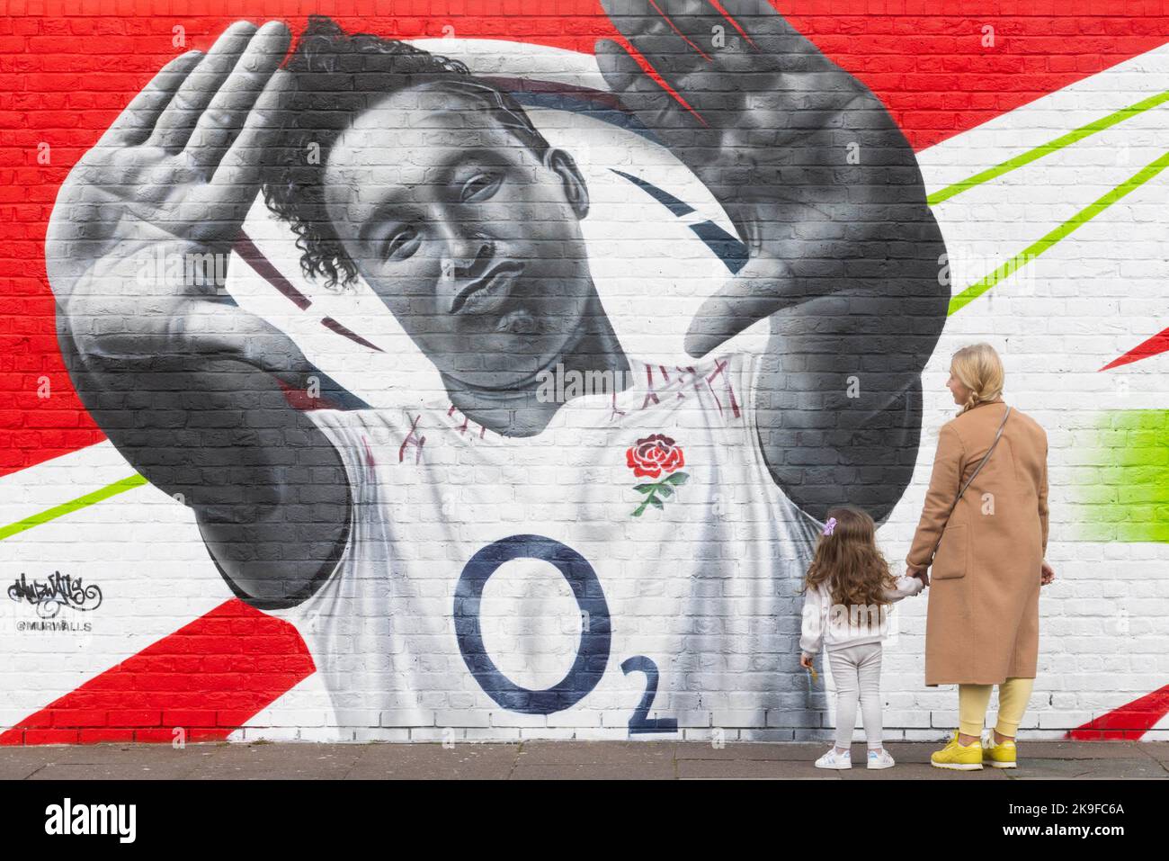 EDITORIAL USE ONLY A mural of England Rugby player, Shaunagh Brown ...