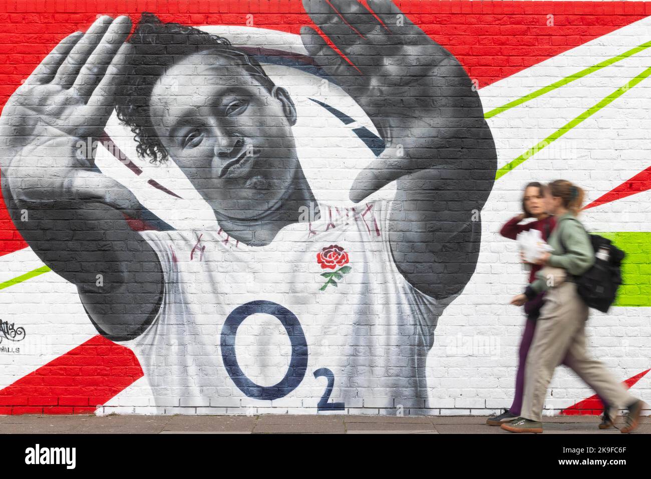 EDITORIAL USE ONLY A mural of England Rugby player, Shaunagh Brown ...