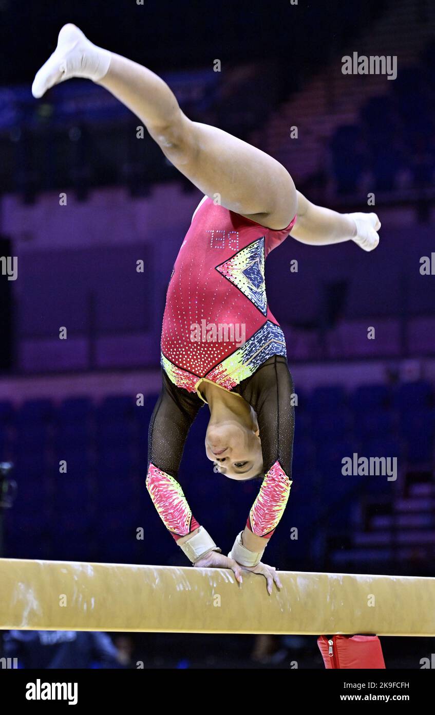 Liverpool, UK. 27th Oct, 2022. Belgian gymnast Jutta Verkest pictured ...