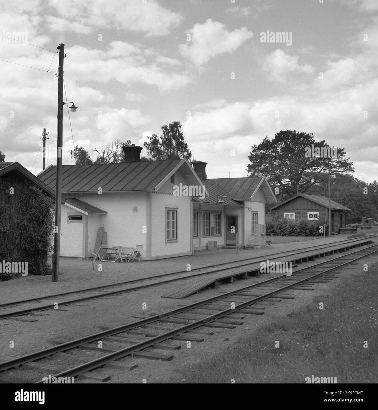 Ulvö station. Traffic area built in 1874 Stock Photo - Alamy