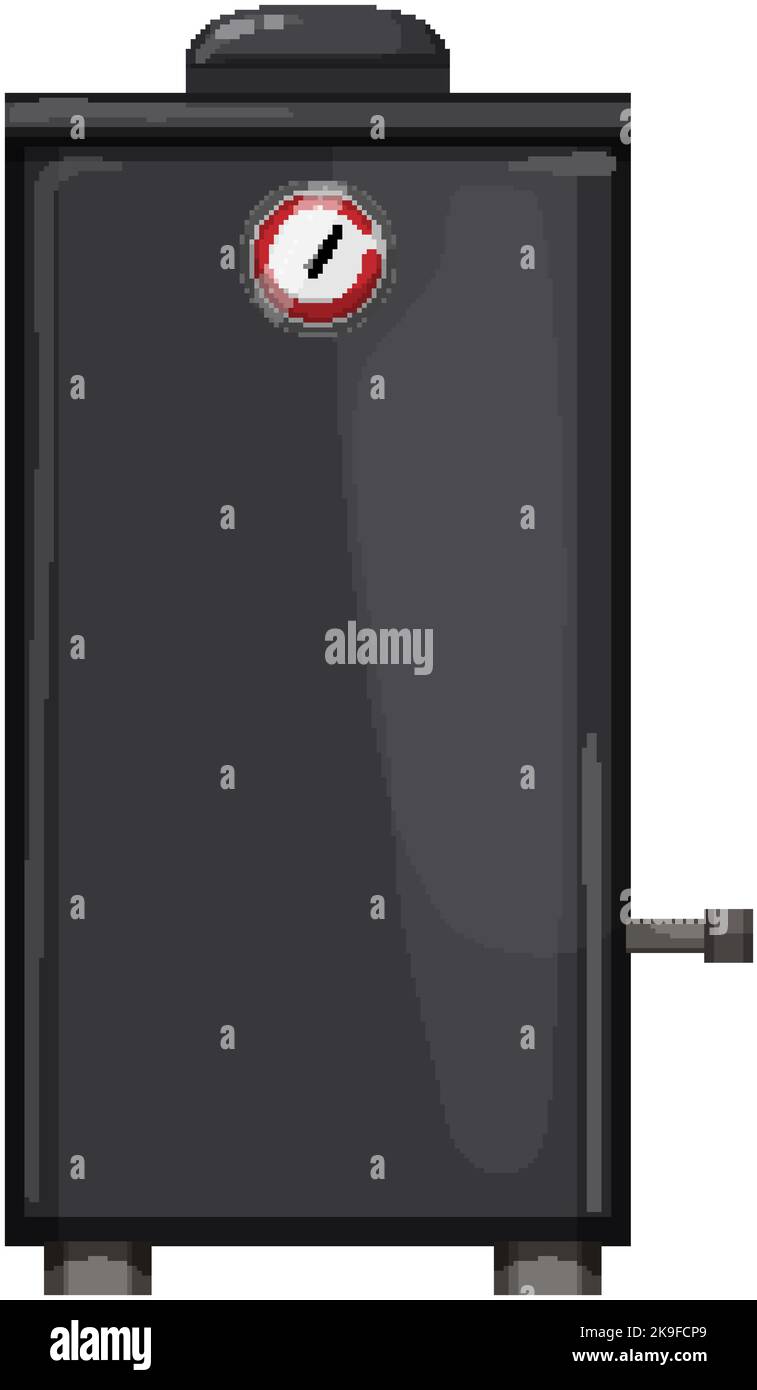 grill smoker bbq cartoon vector illustration Stock Vector Image & Art ...