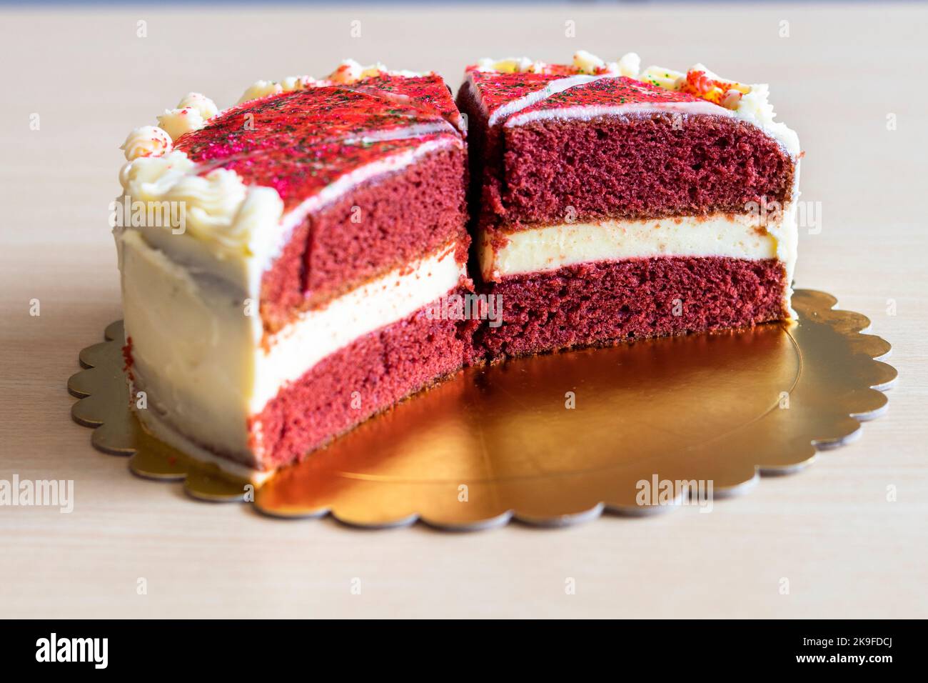 Red velvet cake at a local cafe in Cebu City, Philippines Stock Photo ...