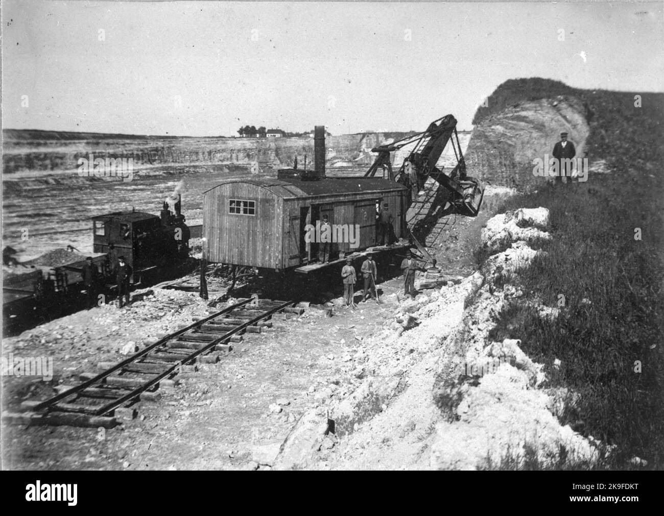 Skåne Cement's limestone quarry Stock Photo - Alamy