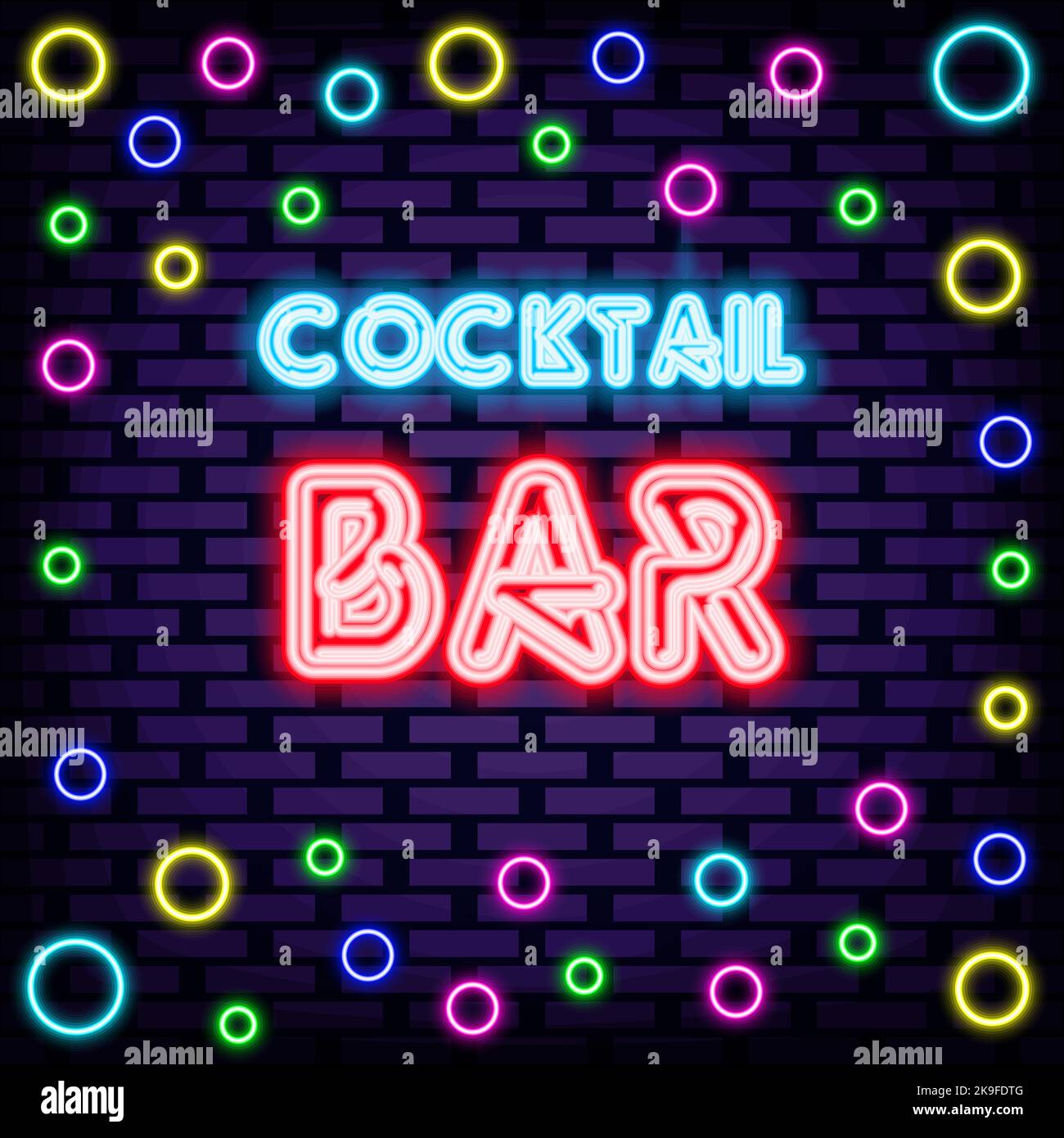 Cocktail Bar Neon quote. Bright signboard. Light banner Stock Vector ...