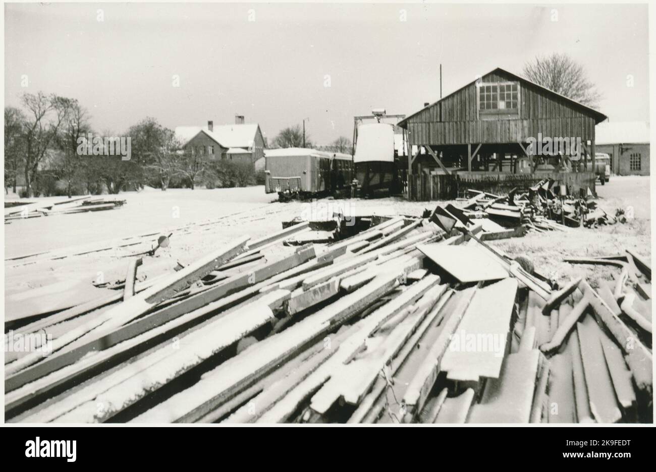 Probably the motor car garage at the station Stock Photo - Alamy
