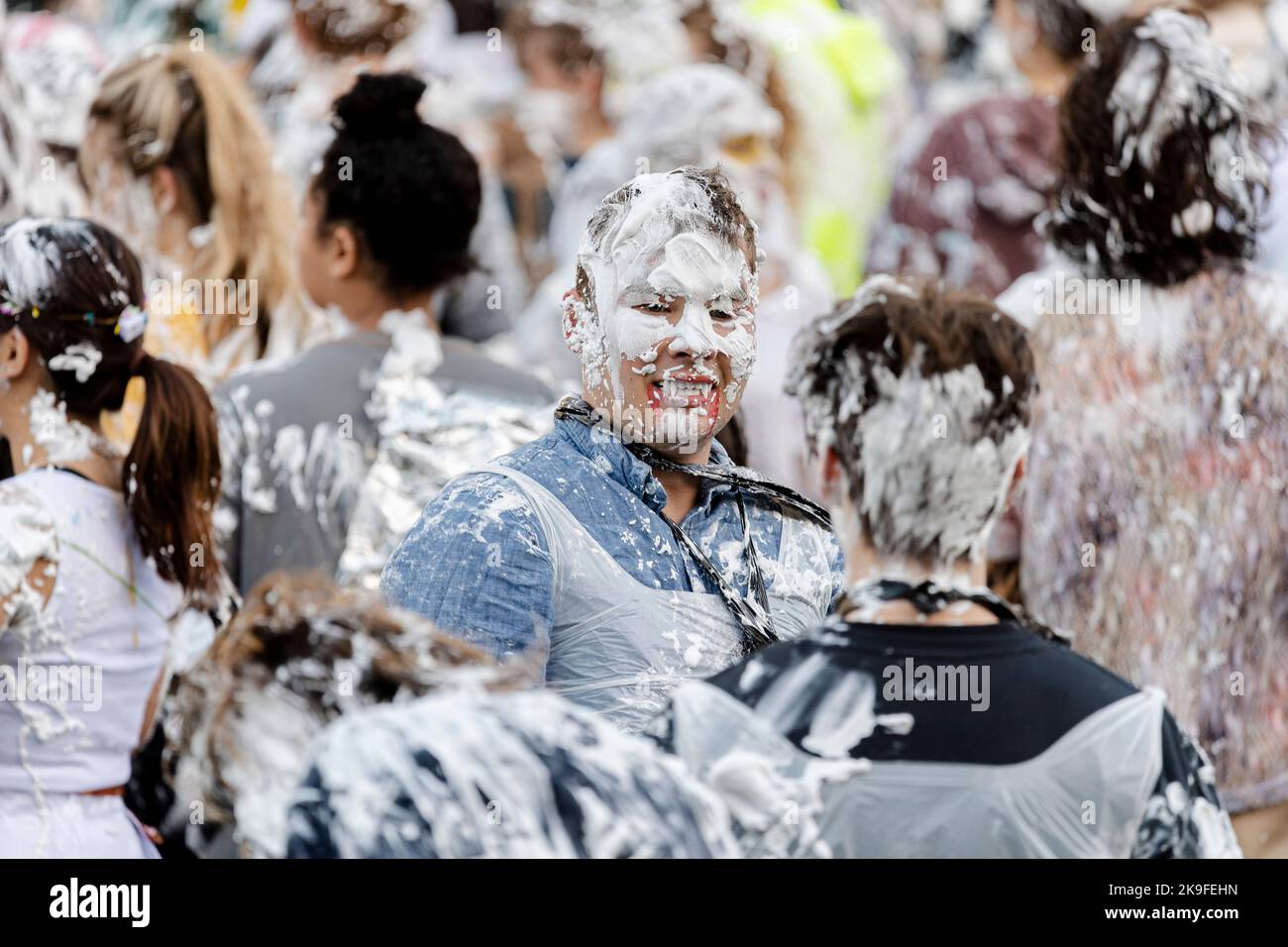 St Andrews university students take part in the traditional "Raisin ...